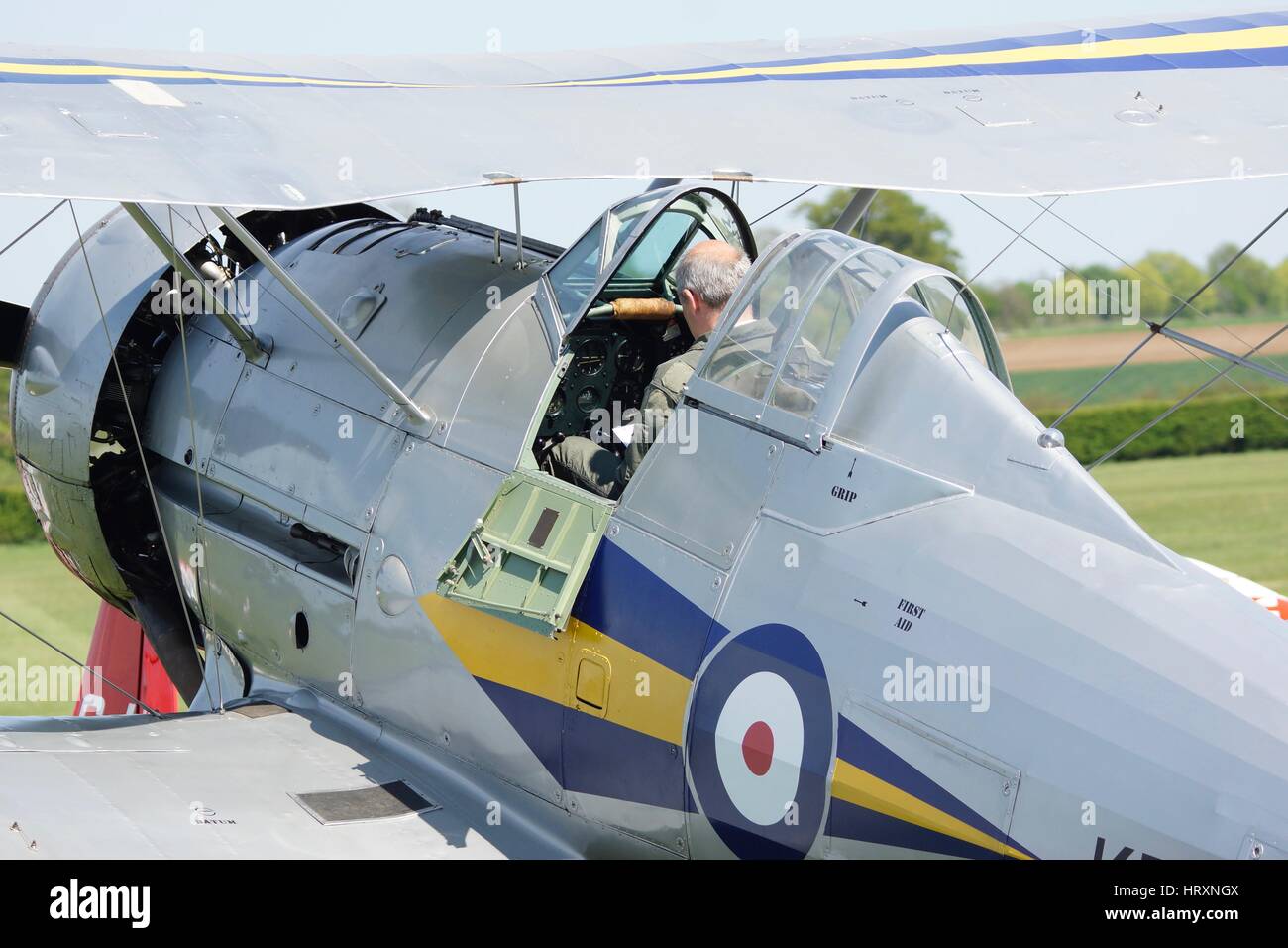 1938 Gloster Gladiator Mk.1, L8032, G-AMRK wearing the RAF 73 Squadron ...