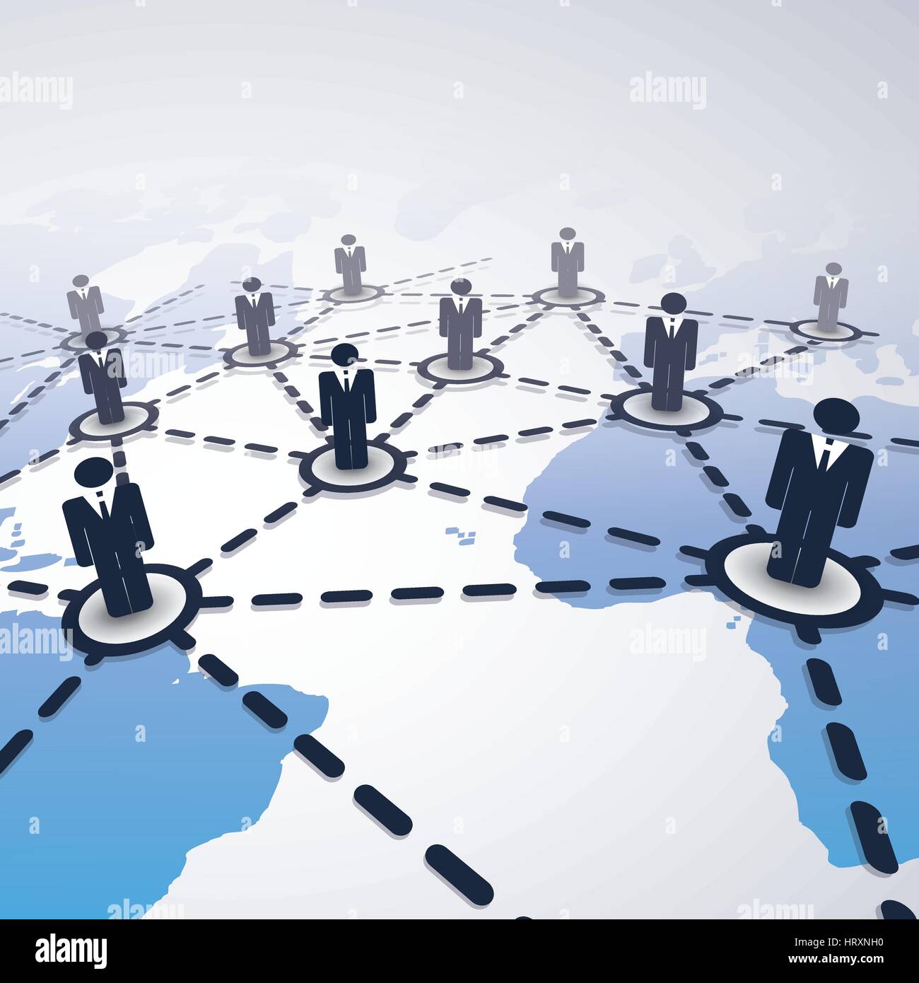 Network Concept - Business Connections Stock Vector Image & Art - Alamy