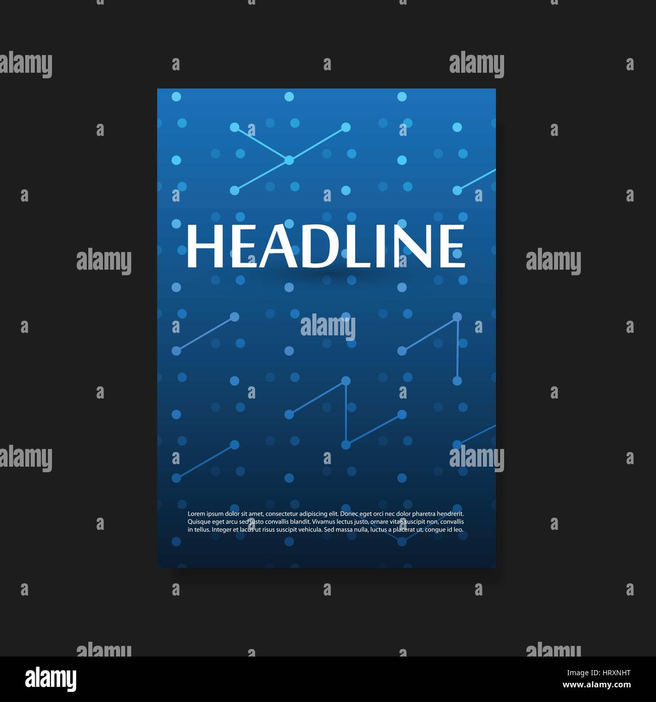 Flyer or Cover Design with Networks, Connections Pattern Stock Vector ...