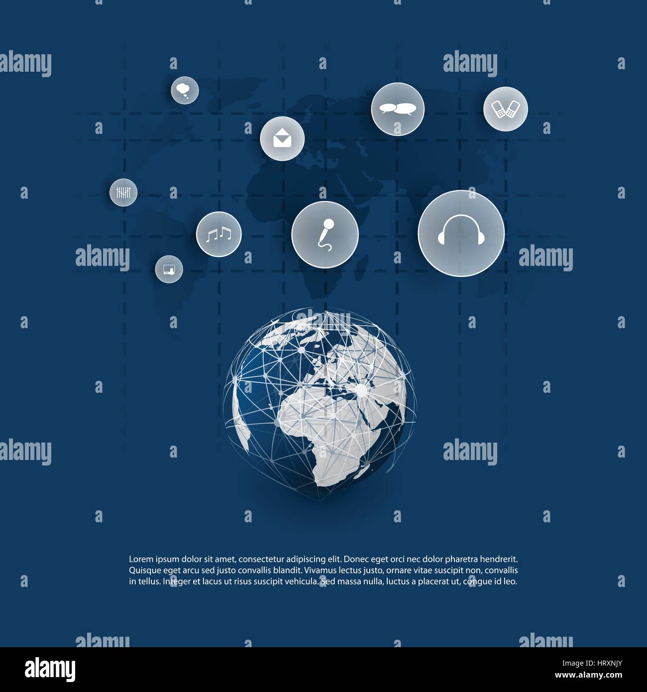Cloud Computing And Networks Concept Design With App Icons Stock Vector