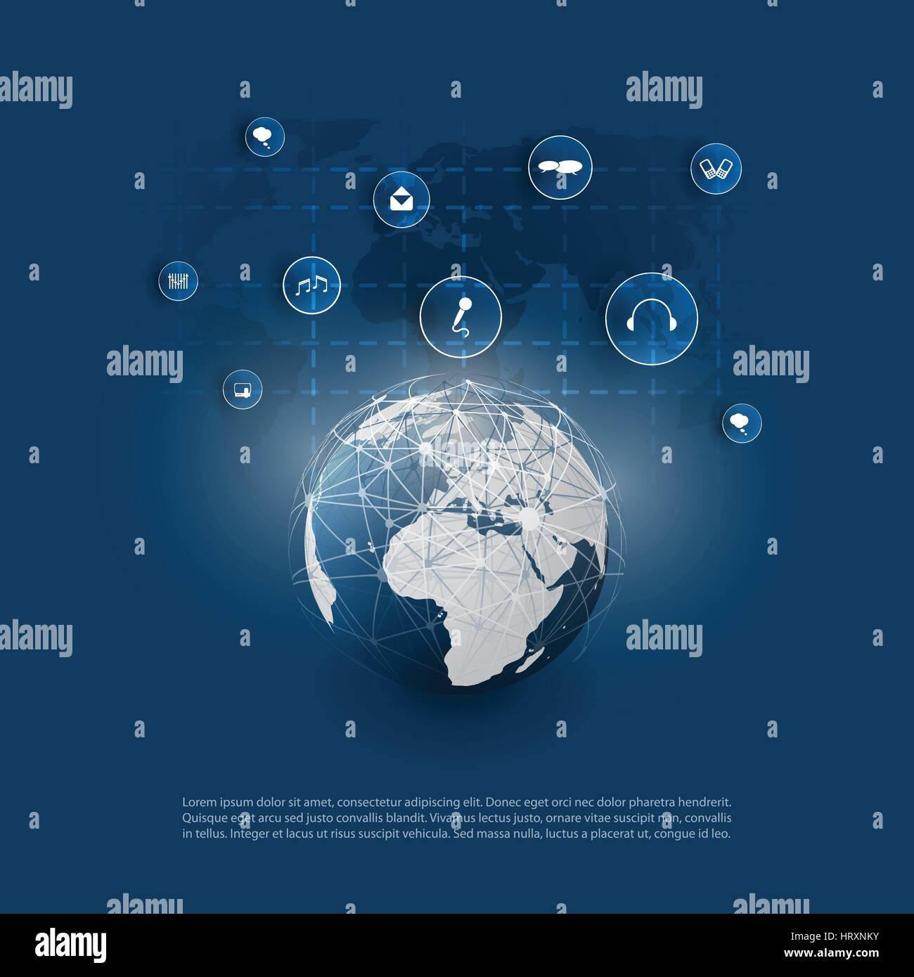 Cloud Computing And Networks Concept Design With App Icons Stock Vector