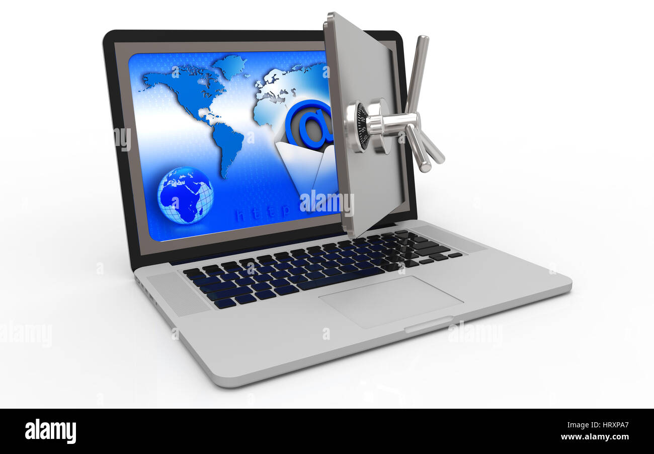 World globe laptop hi-res stock photography and images - Alamy