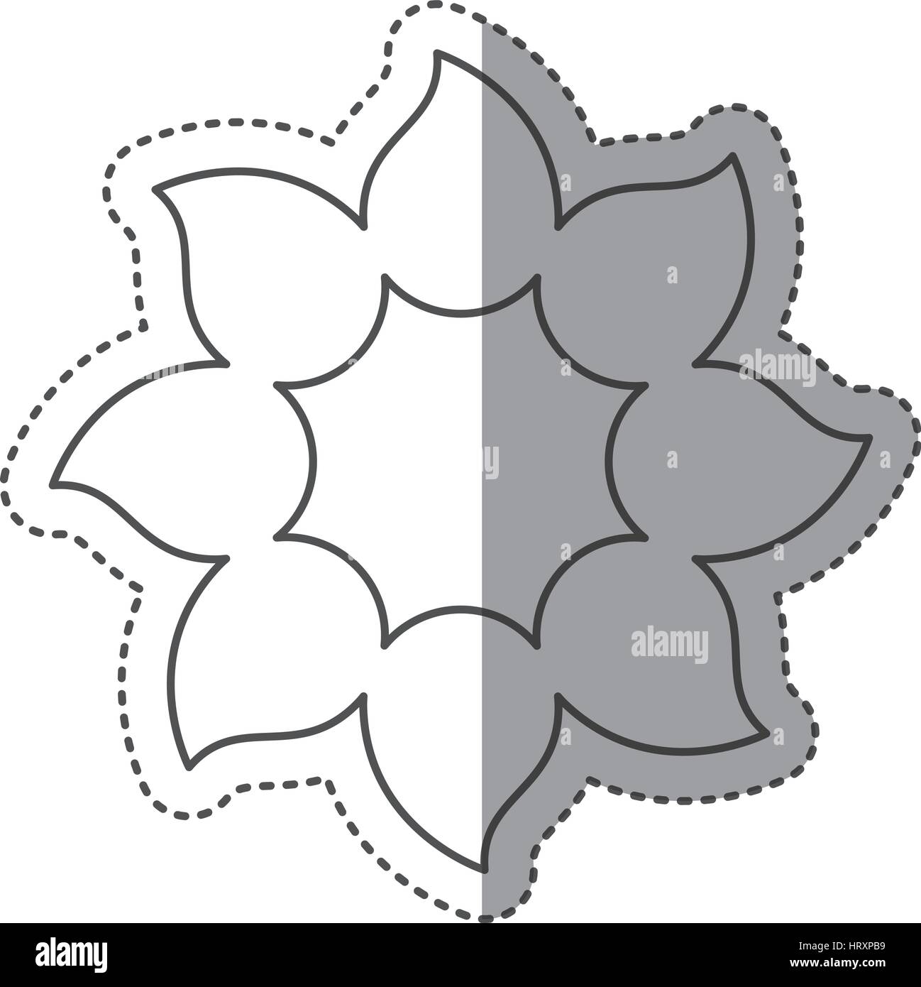 Sunflower half flower Stock Vector Images - Alamy