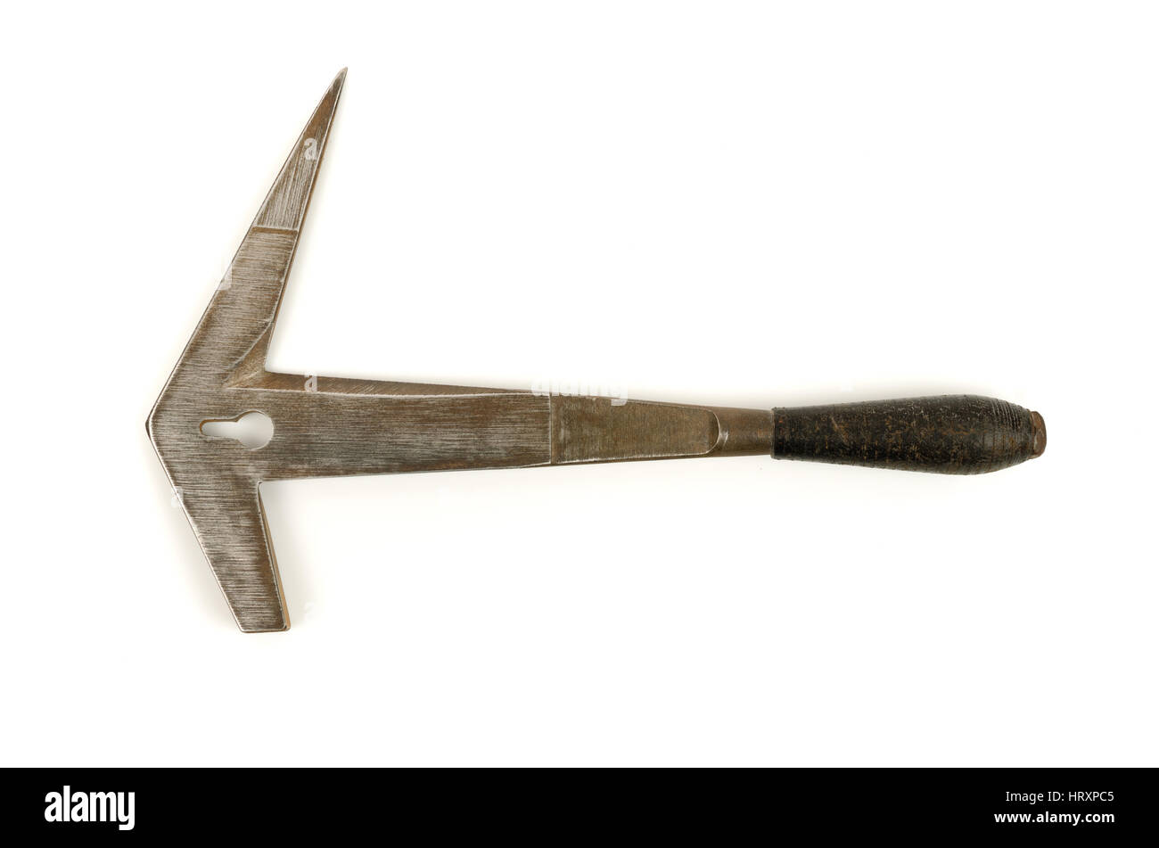 Tools for slater slate hammer on white background Stock Photo - Alamy