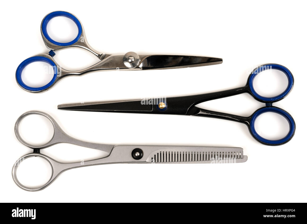 Professional haircutting scissors isolated on white background Stock ...