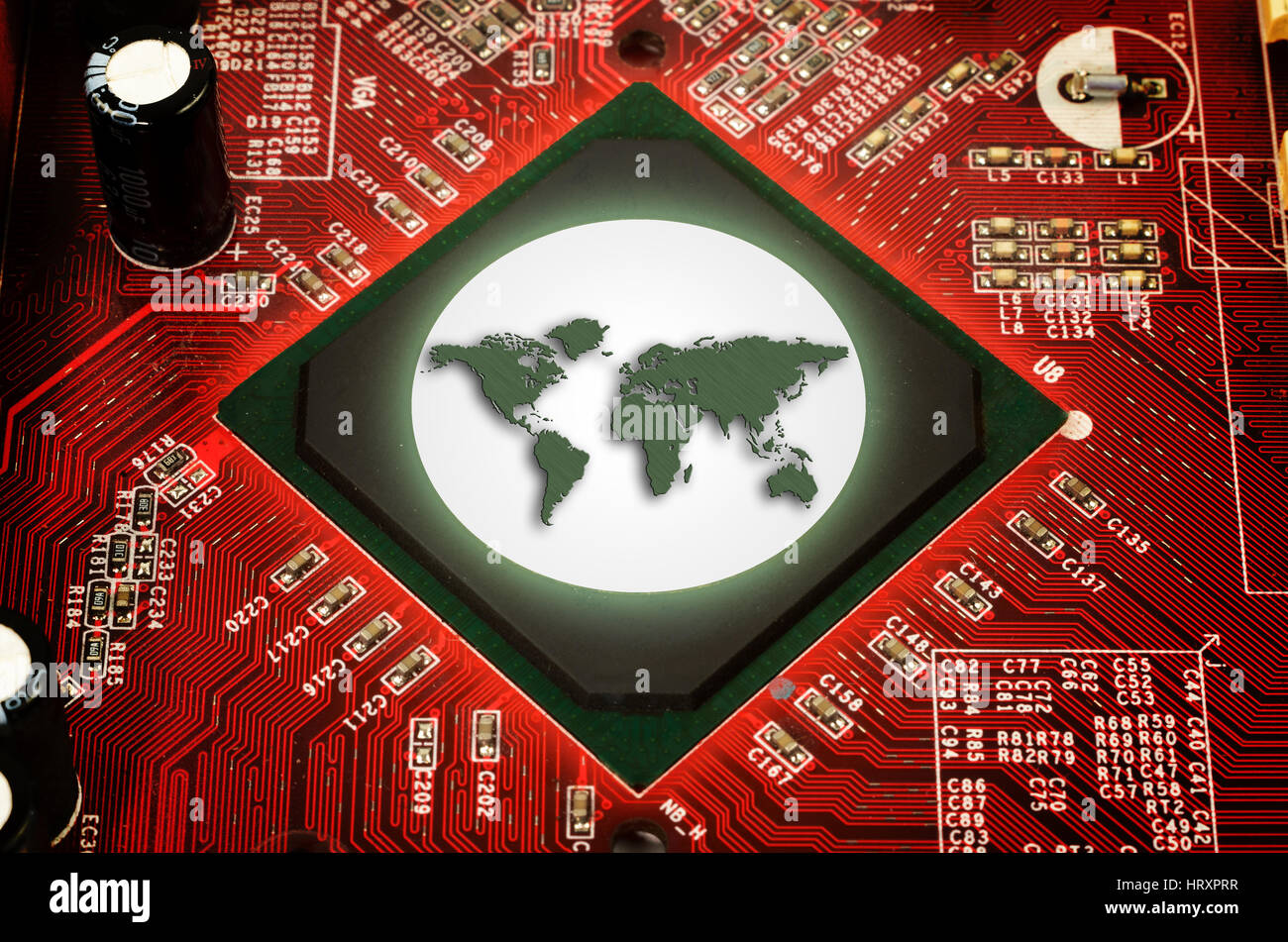 Electronic map hi-res stock photography and images - Alamy