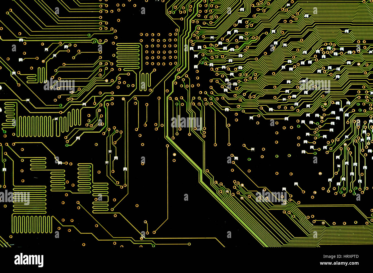 Electronic circuit plate background green Stock Photo - Alamy