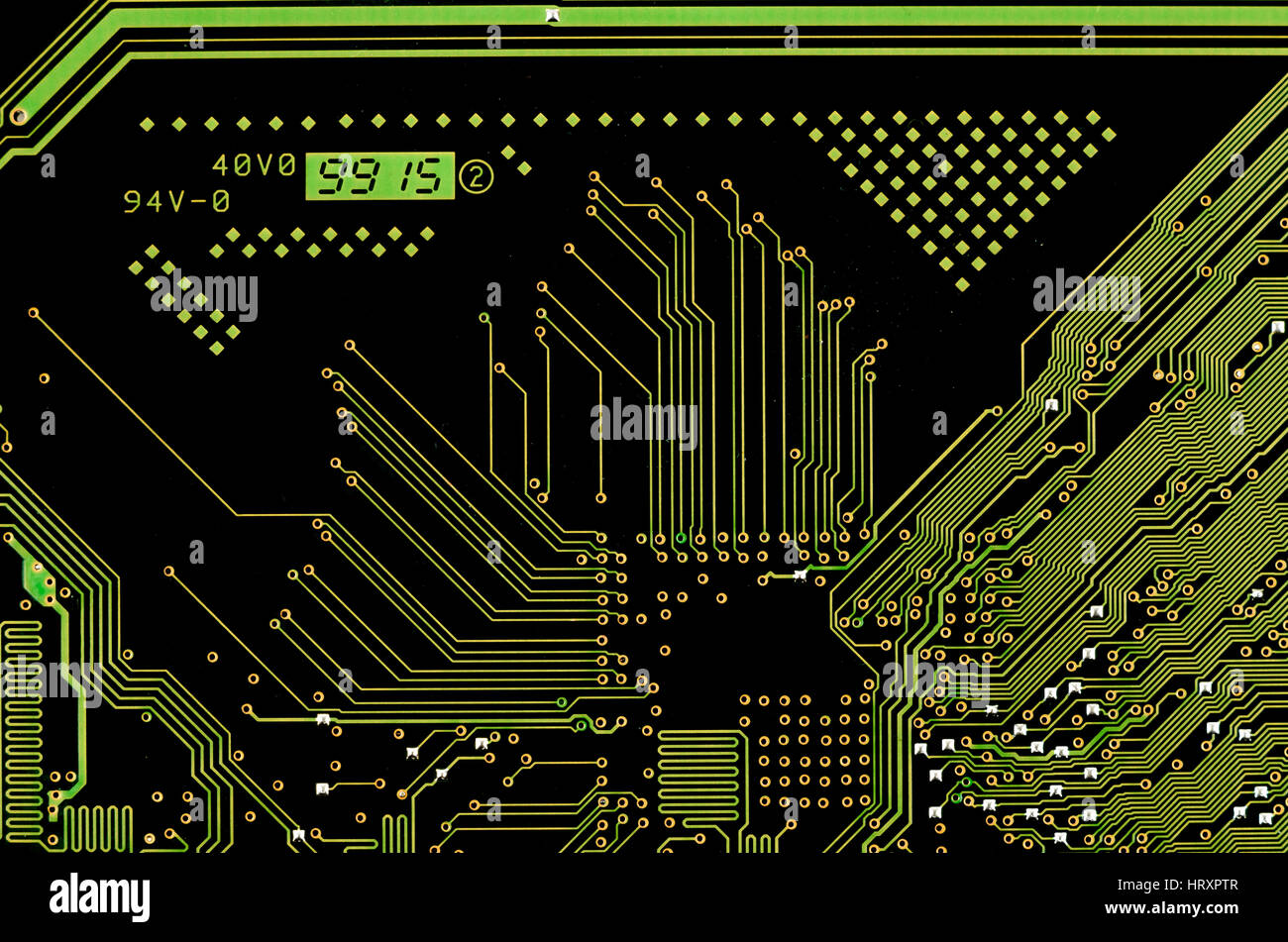 Electronic circuit plate background green Stock Photo - Alamy