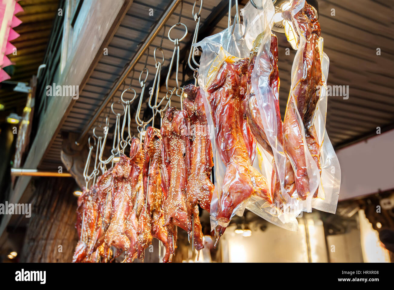 The famous Chinese Sichuan snacks, marinated rabbit after Stock Photo ...