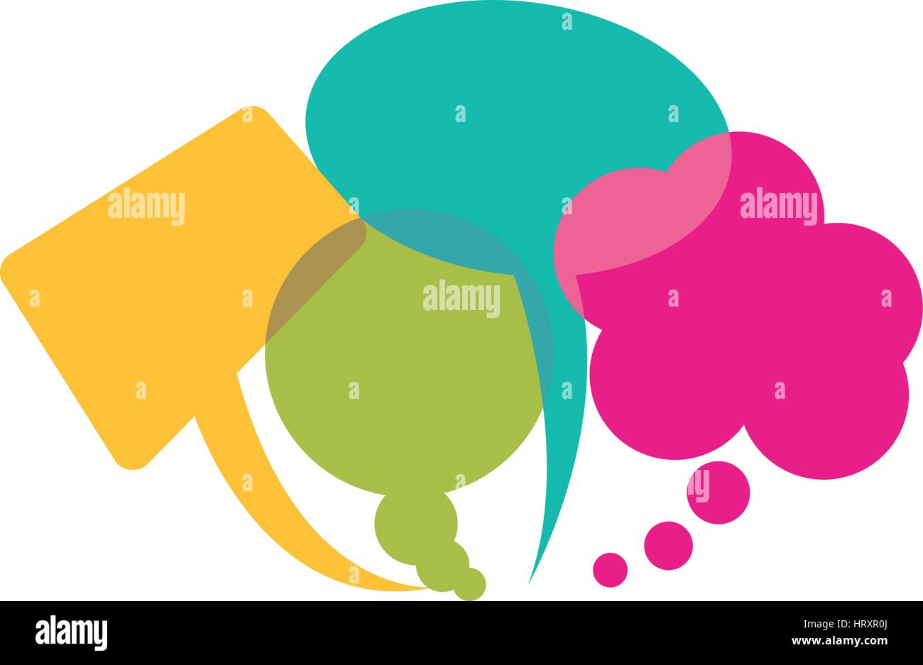colorful collection speech bubbles and dialog balloons Stock Vector ...