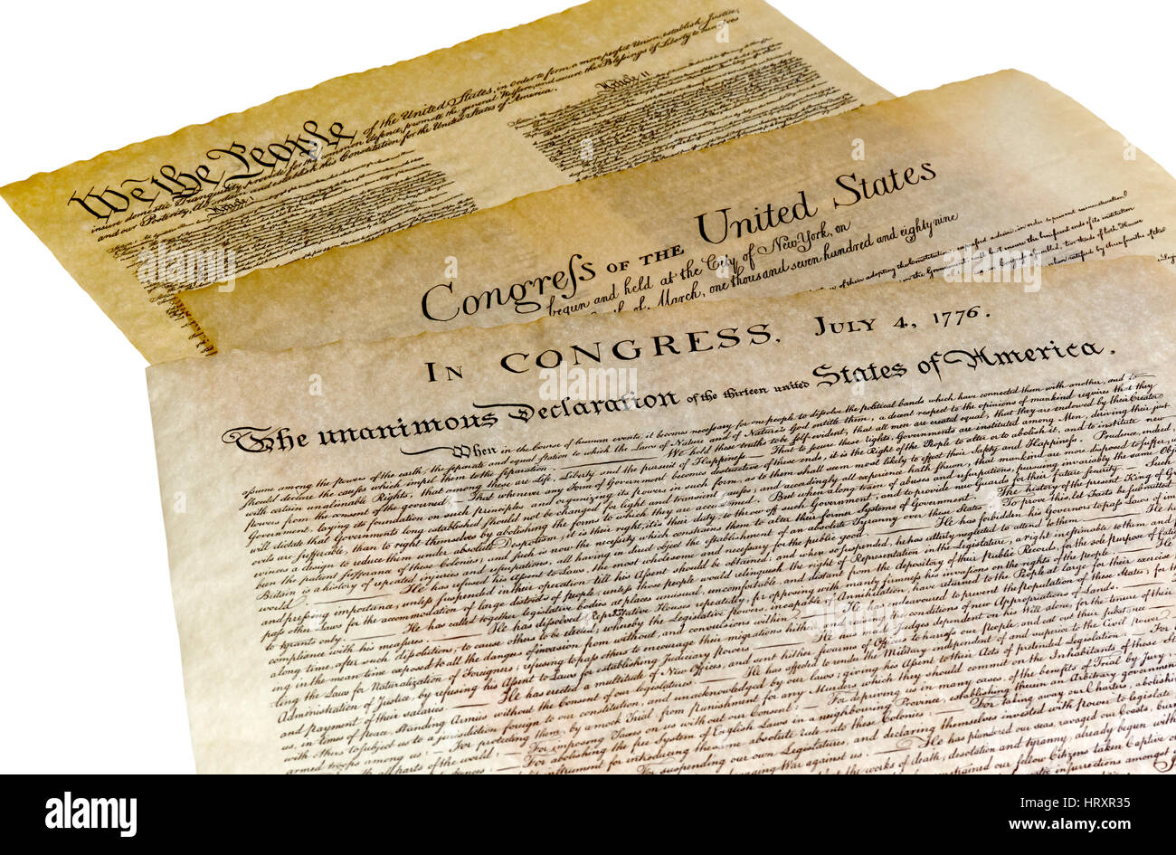 Declaration of Independence, Bill of Rights and Constitution of the ...