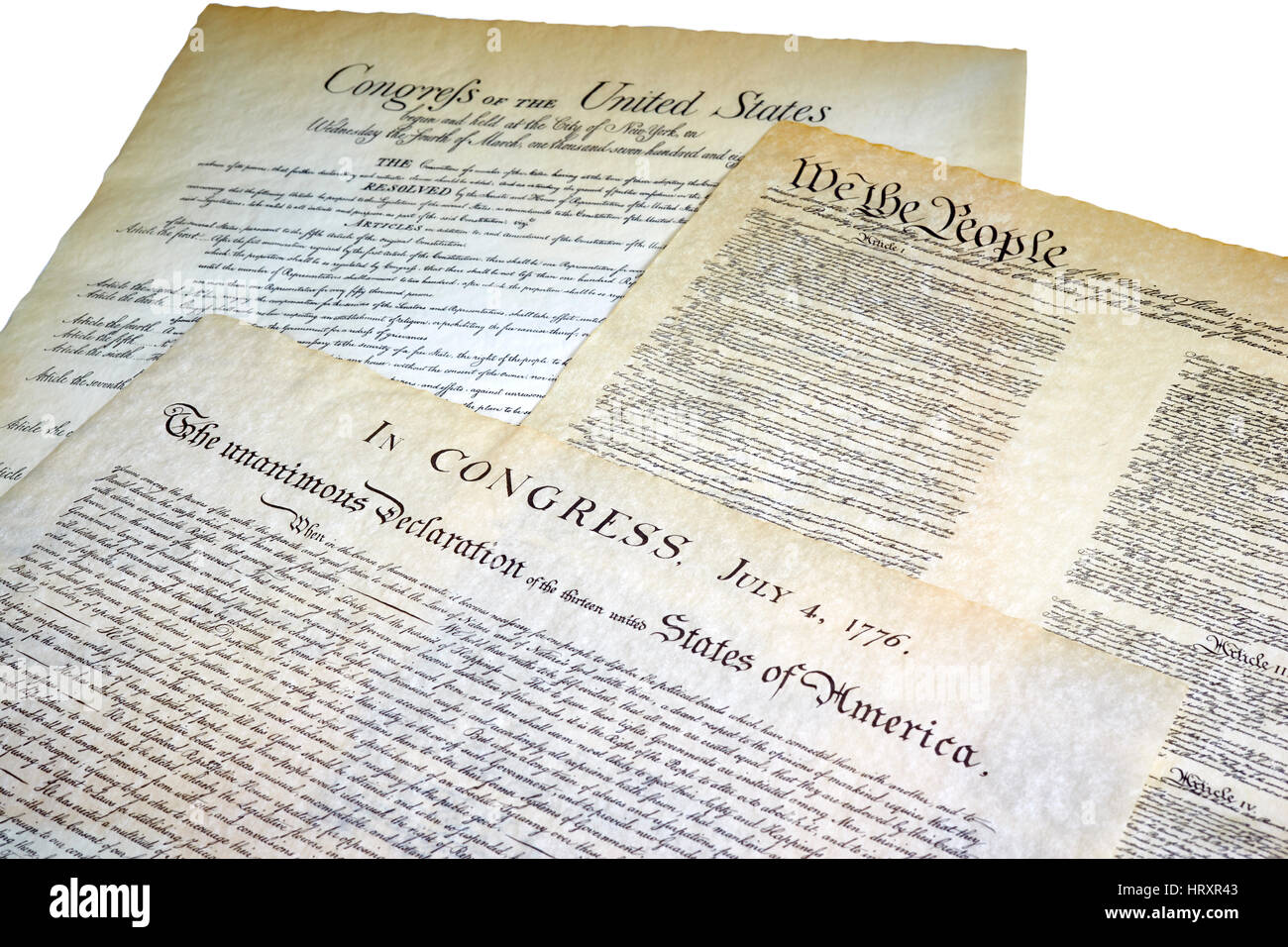 Close up of Constitution of the United States of America with the ...