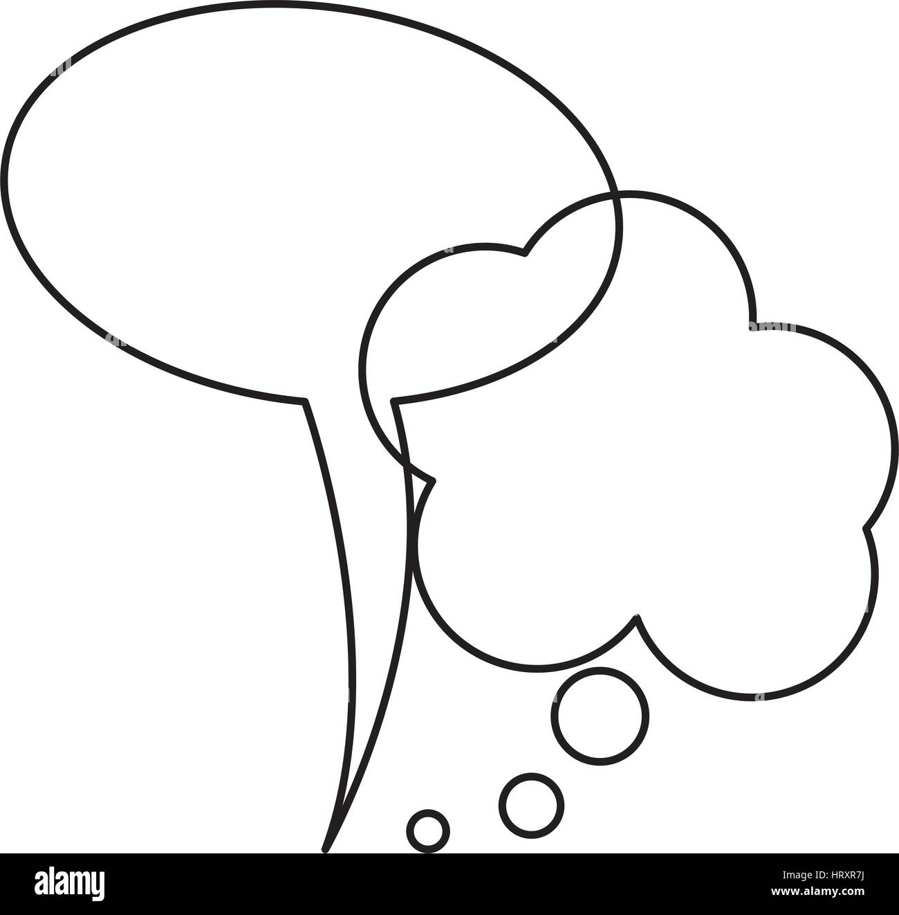 silhouette set dialog cloud icon Stock Vector Image & Art - Alamy