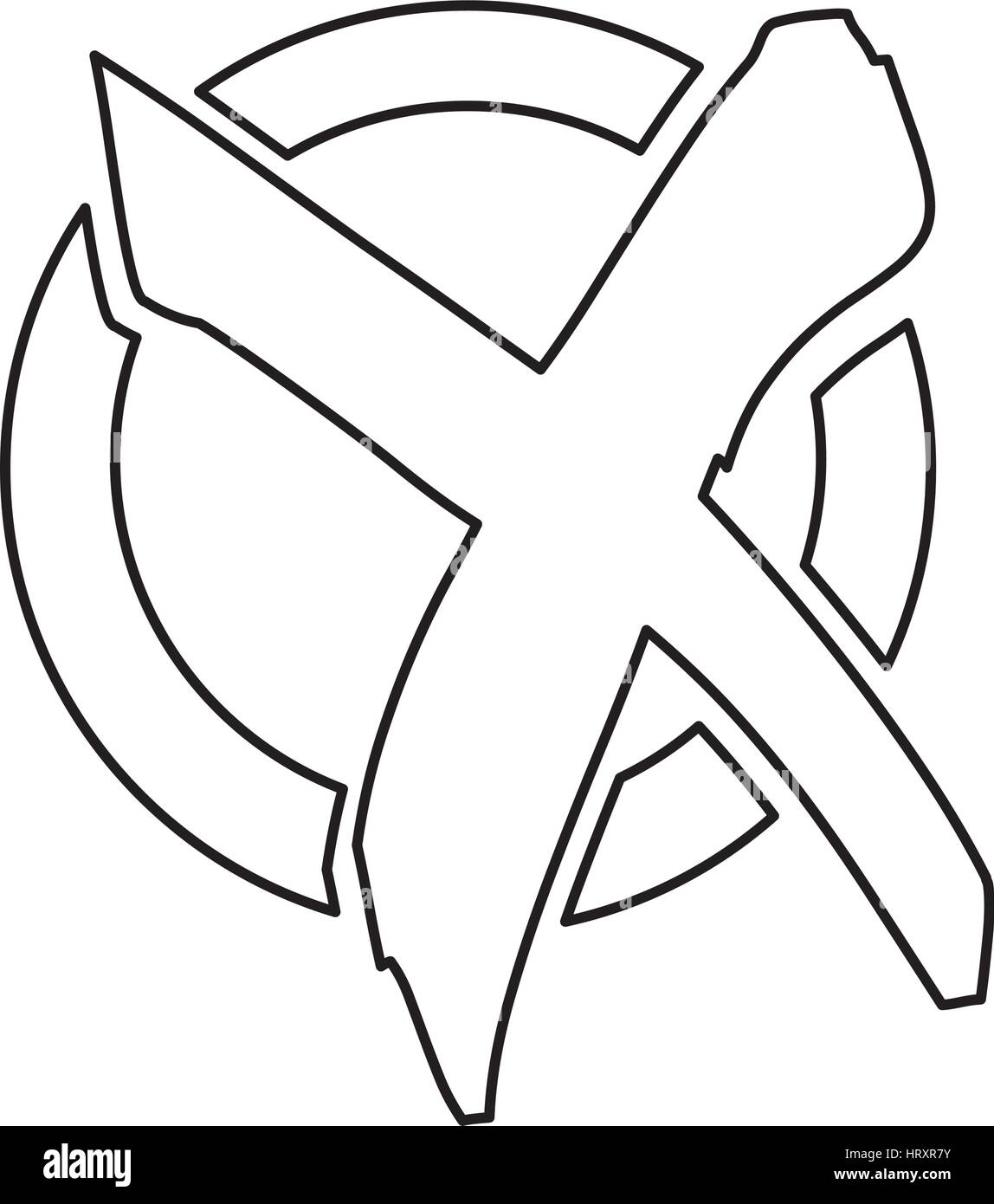 silhouette check mark x flat icon Stock Vector Image & Art - Alamy