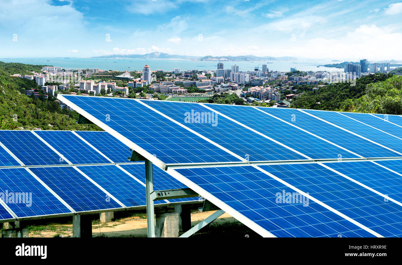 Solar panels city asia hi-res stock photography and images - Alamy