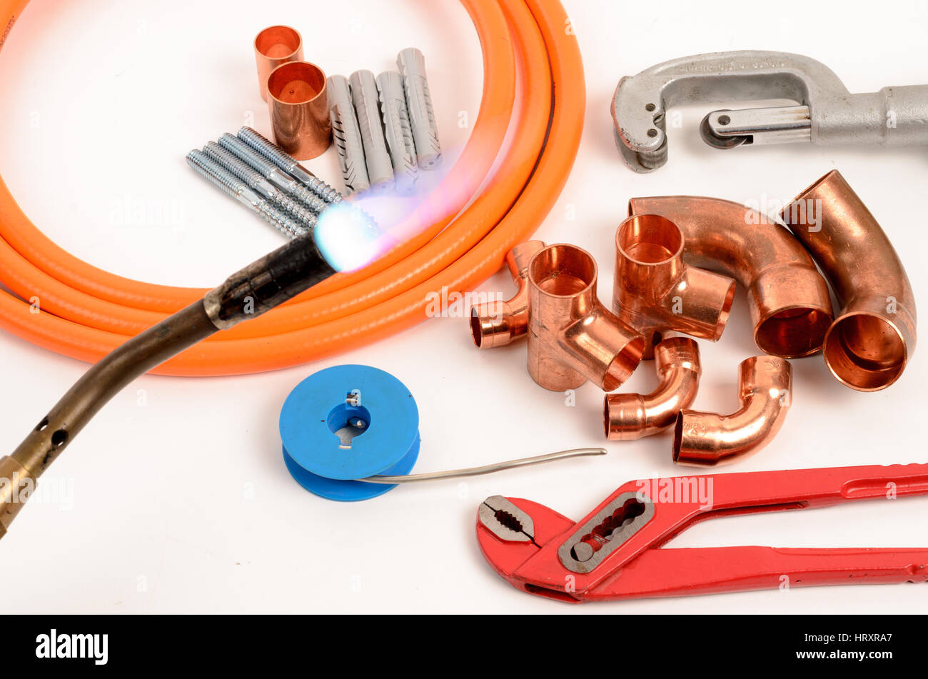 Copper pipes plumber hi-res stock photography and images - Alamy