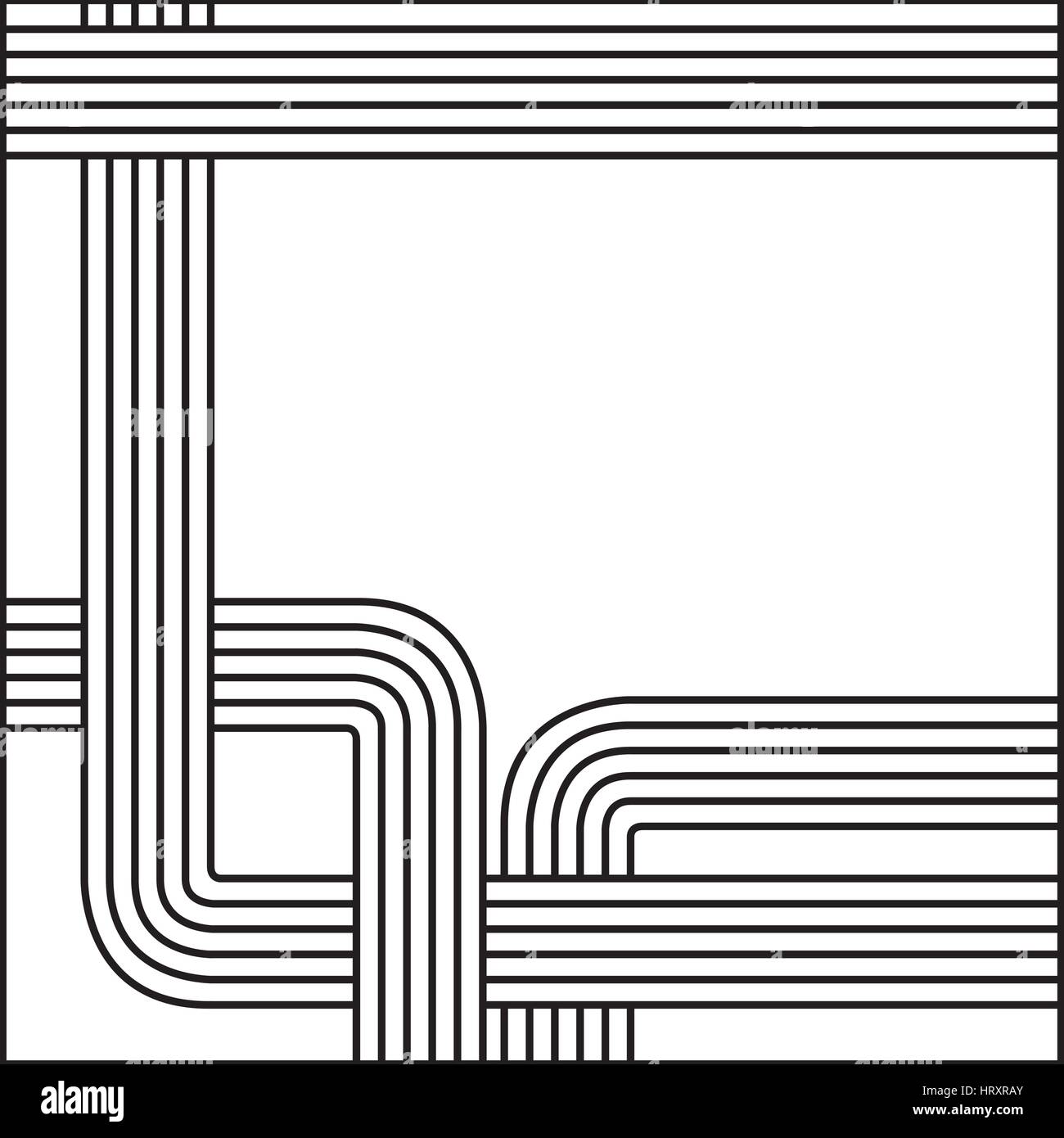 sketch silhouette abstract retro lines icon Stock Vector Image & Art ...