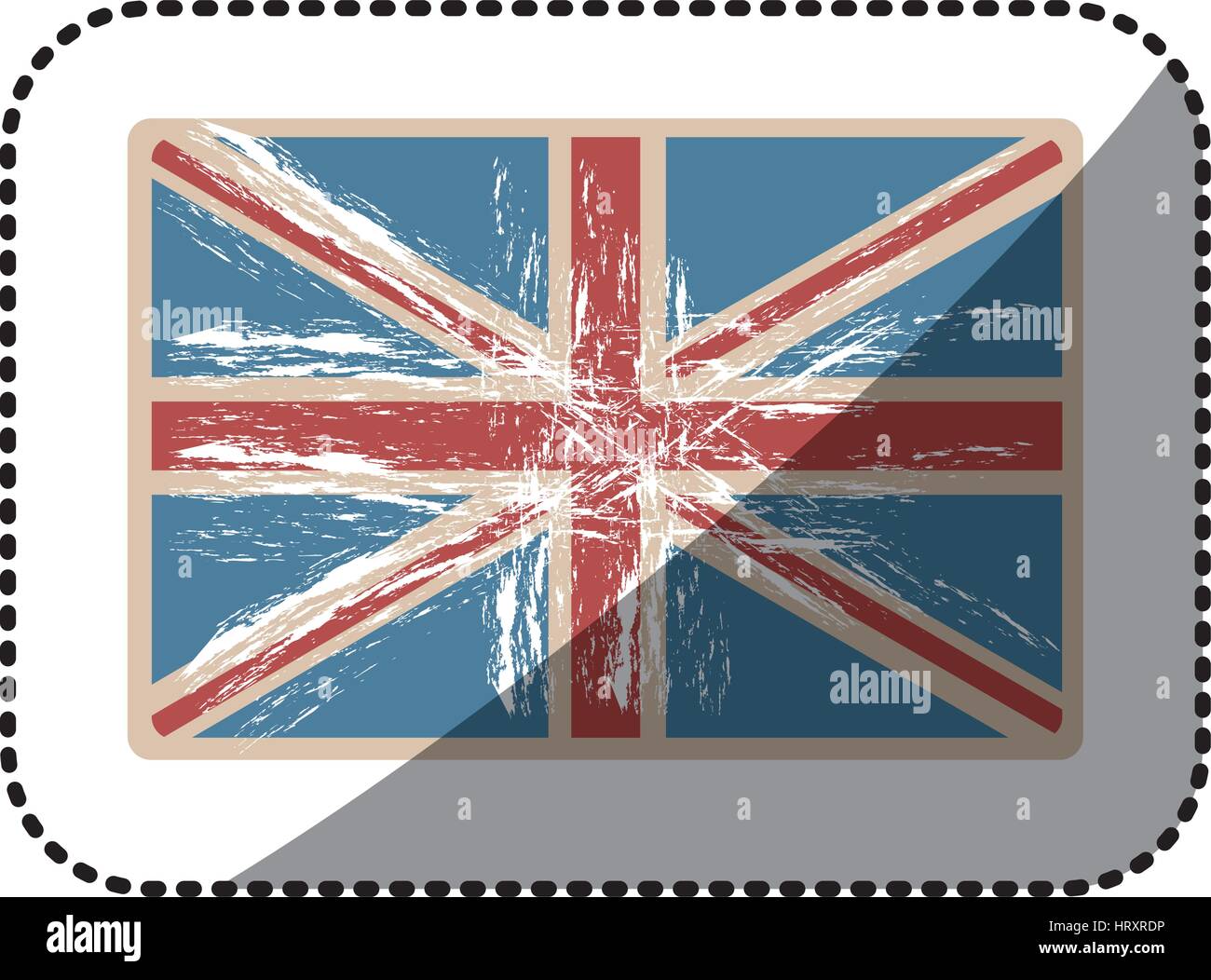 British flag sticker Stock Vector Images - Alamy