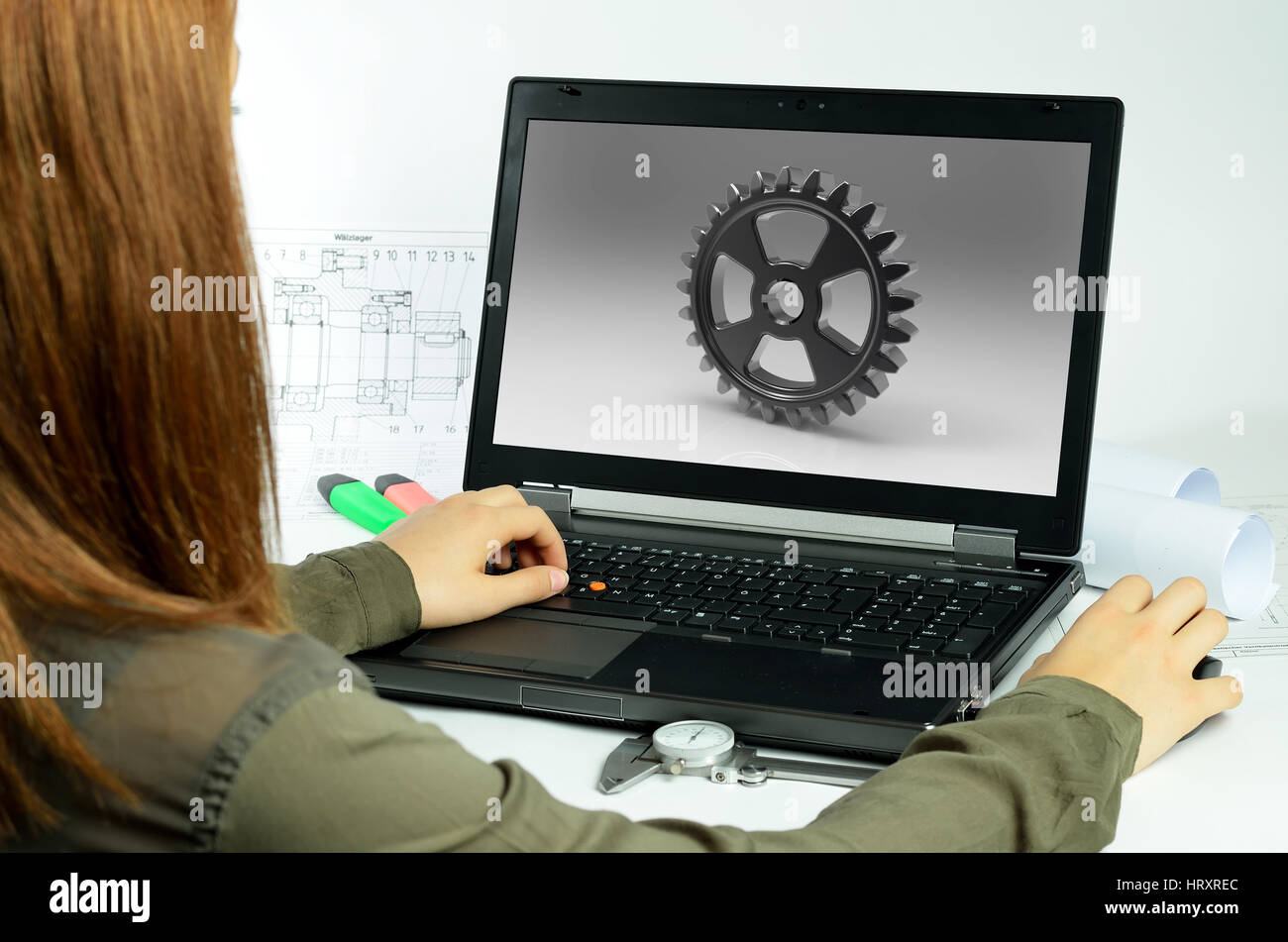 Female architect cad hi-res stock photography and images - Alamy