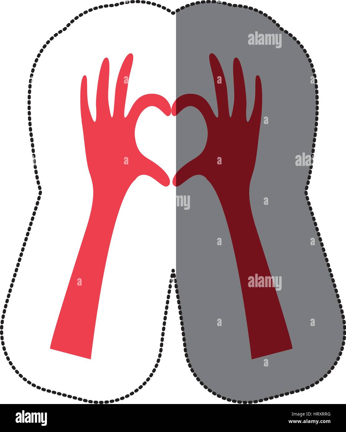 Human hands forming heart shape Cut Out Stock Images & Pictures - Alamy