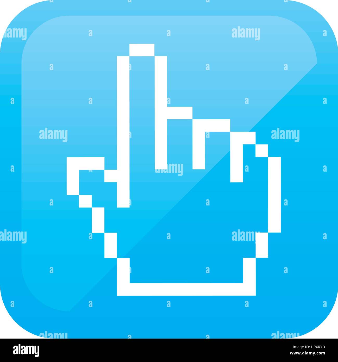 color square with hand cursor icon Stock Vector Image & Art - Alamy