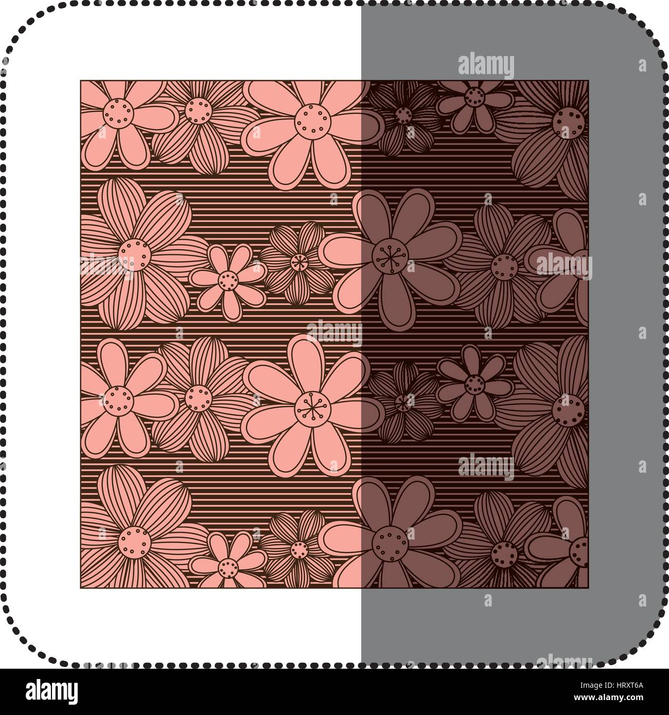 Sunflower rows garden Stock Vector Images - Alamy