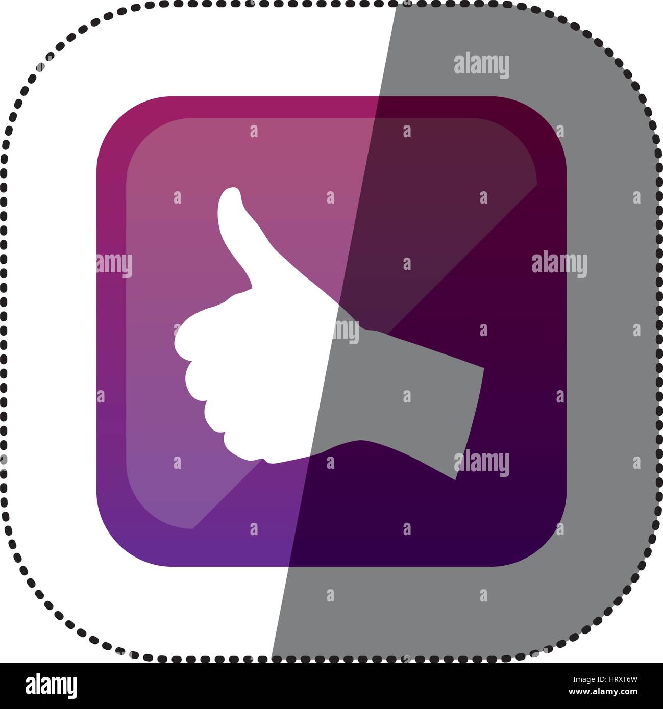 sticker color square with hand signal ok Stock Vector Image & Art - Alamy