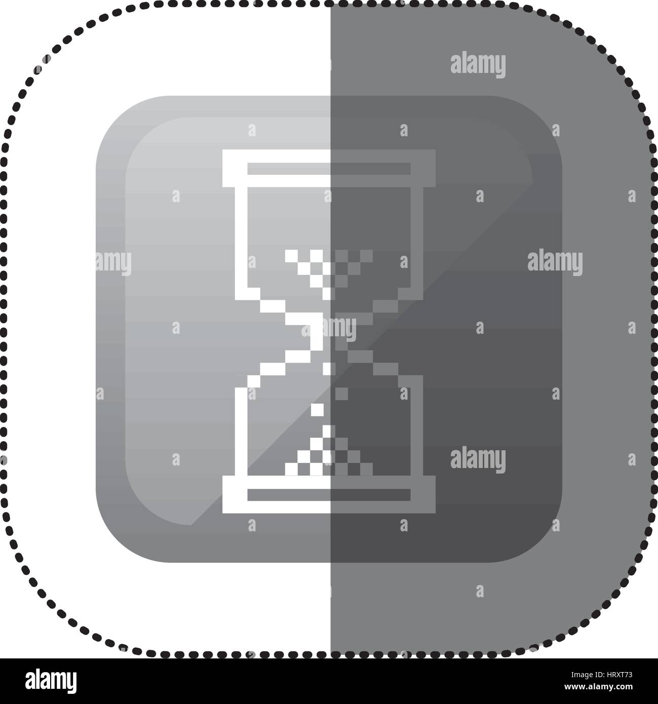 sticker grayscale square with hourglass icon Stock Vector Image & Art ...