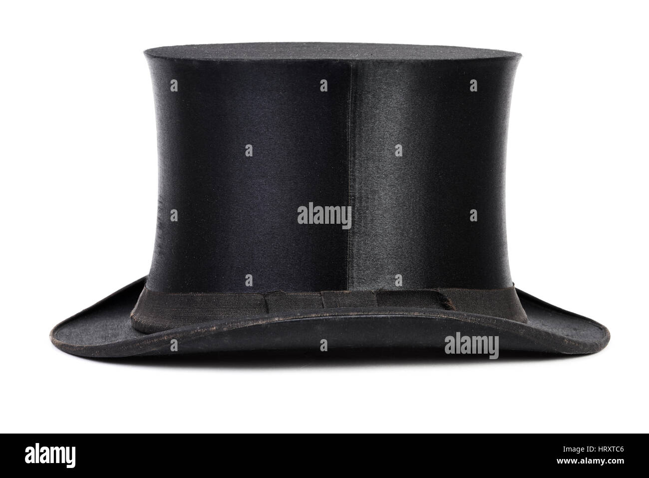 Black top hat isolated on white background Stock Photo - Alamy