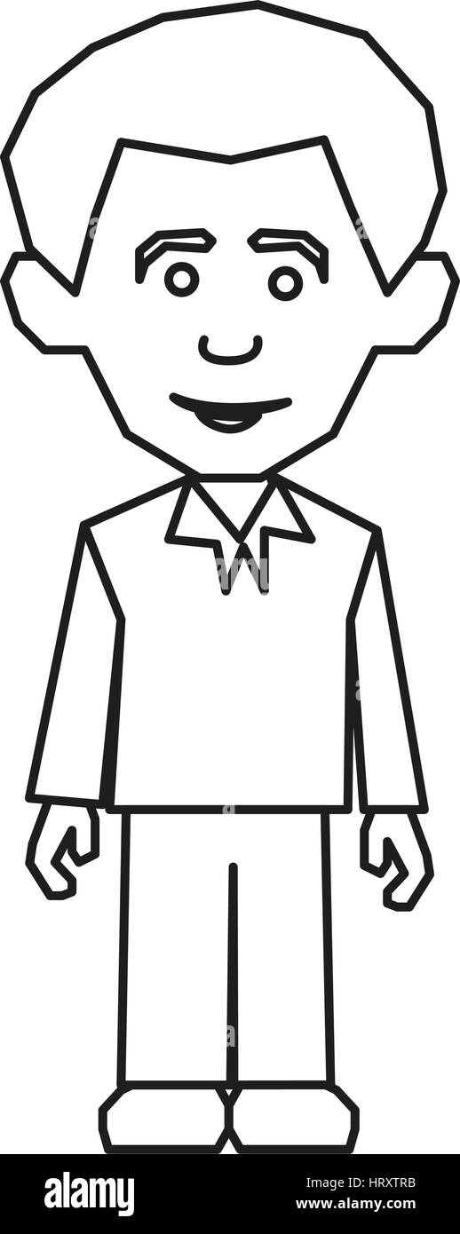 sketch silhouette man dressed casual style Stock Vector Image & Art - Alamy