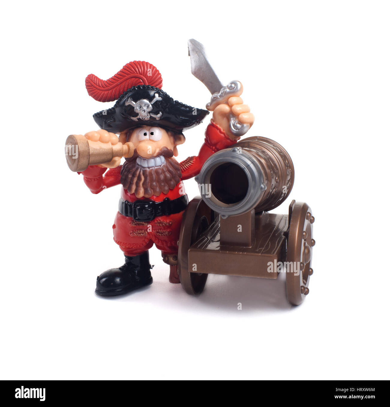 A pirate with a gun on a white background Stock Photo - Alamy