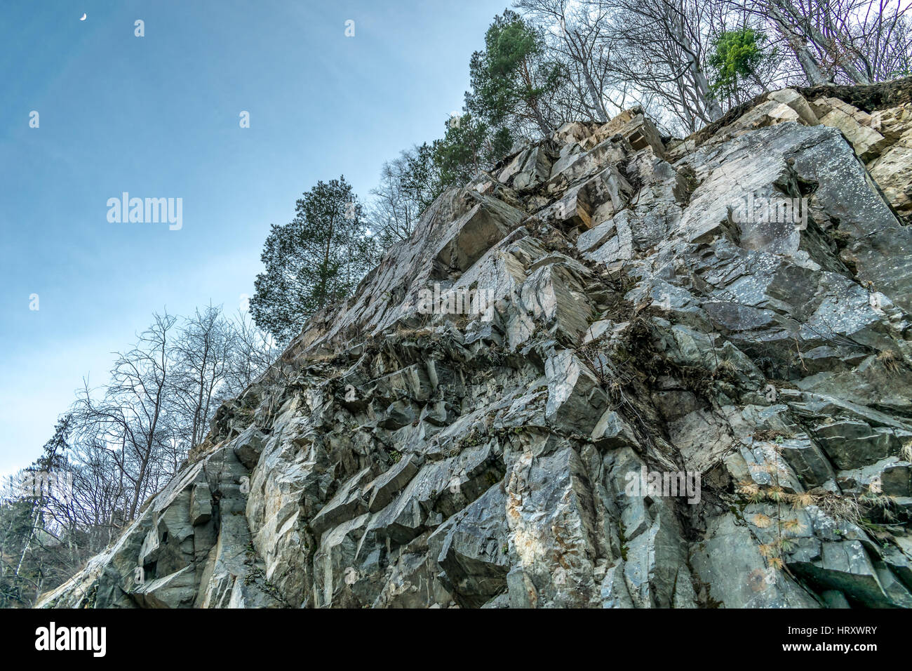 Mountain wall of rock Stock Photo - Alamy