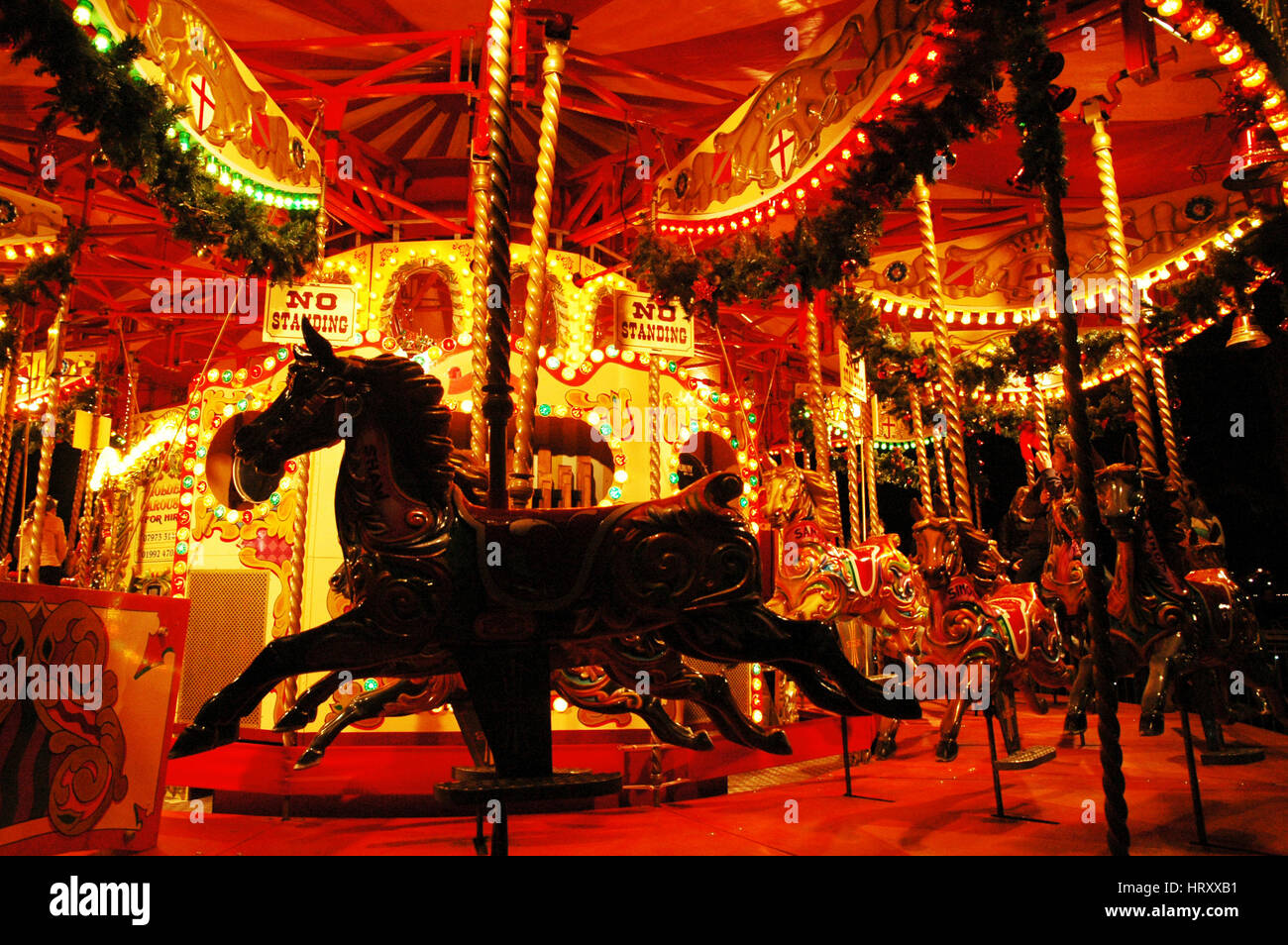 A Merry Go Round on London's Southbank Stock Photo - Alamy