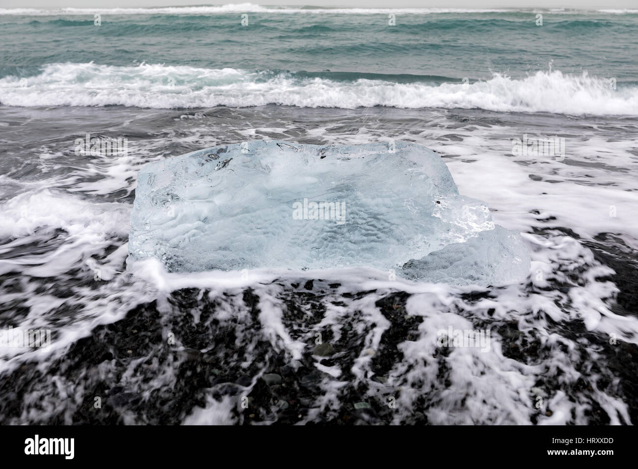 Iceberg Diamond beach at Vatnajokull Glacier Jokulsarlon Iceland Stock ...