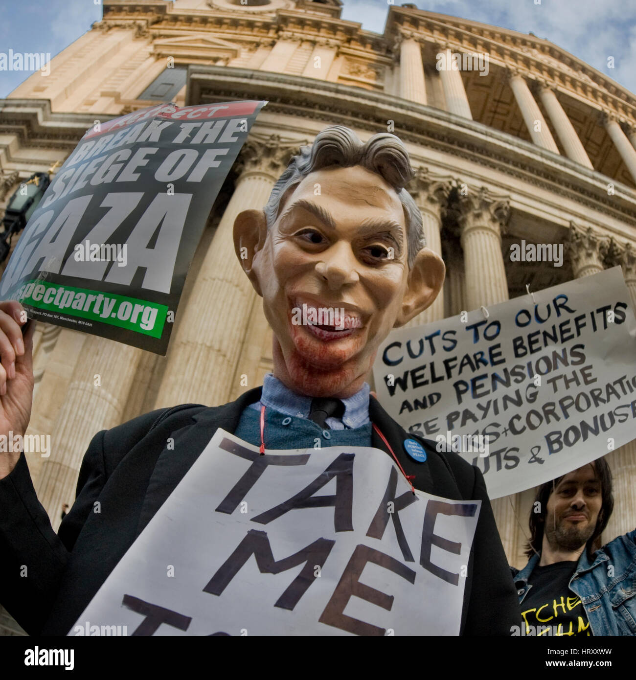 Occupy London anti capitalism demonstration in London Stock Photo - Alamy