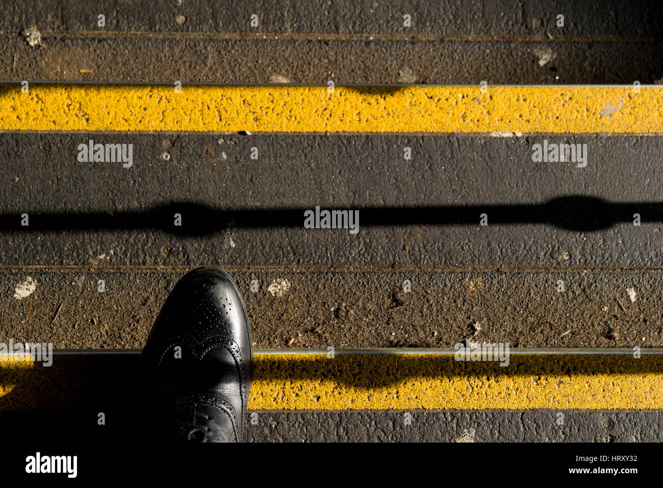 Painted yellow steps Stock Photo - Alamy