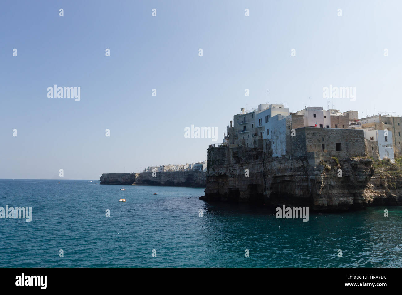 Polignano a mare view, Apulia, Italy. Italian panorama. Cliffs on ...