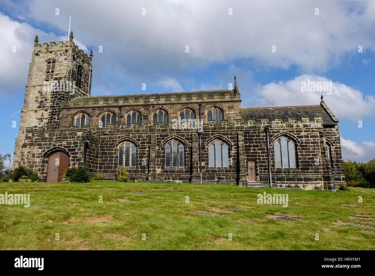 Beautiful Anglican church of St Michael and All Angels, on top of hill ...
