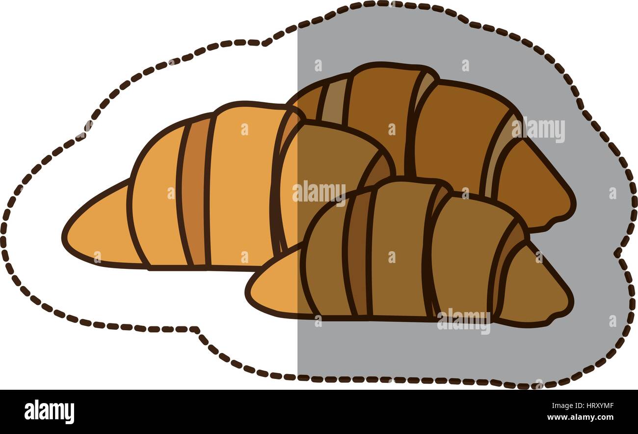 color croissant bread icon Stock Vector Image & Art - Alamy