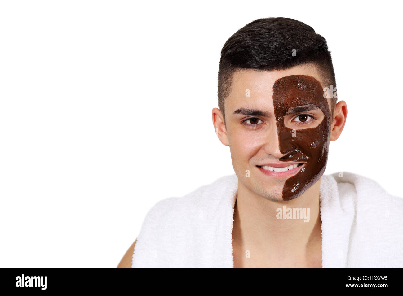 Man in towel applying hi-res stock photography and images - Alamy