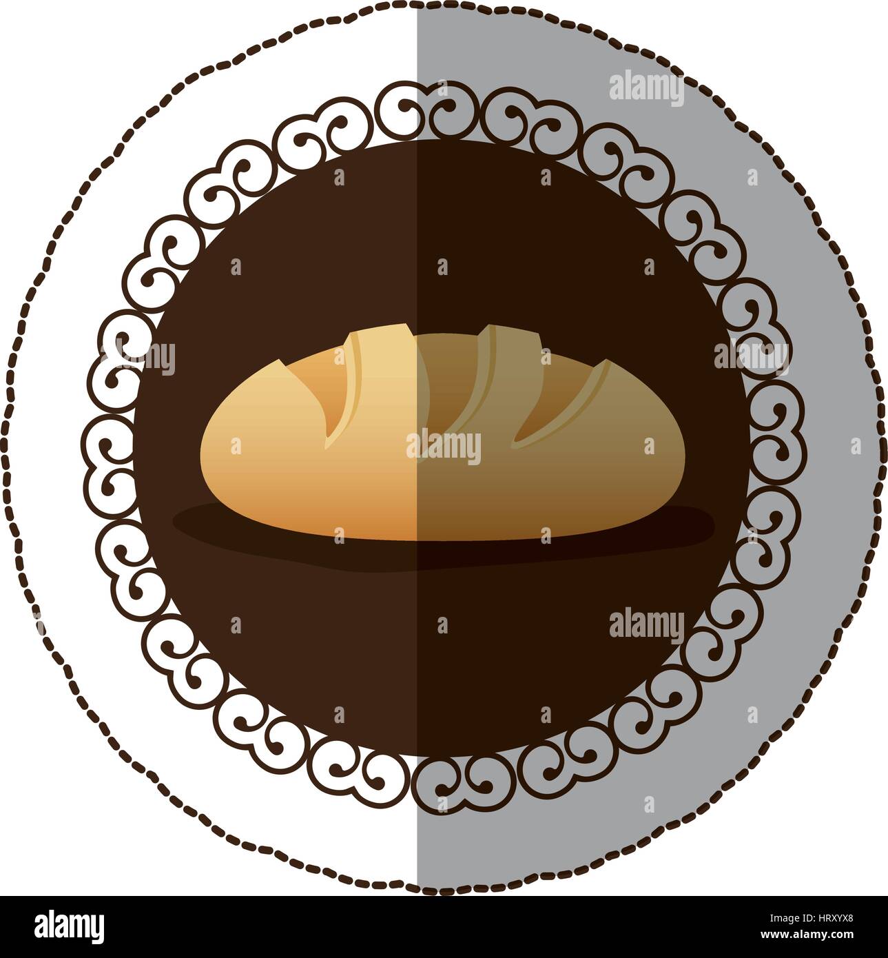 emblem color nomal bread icon Stock Vector Image & Art - Alamy