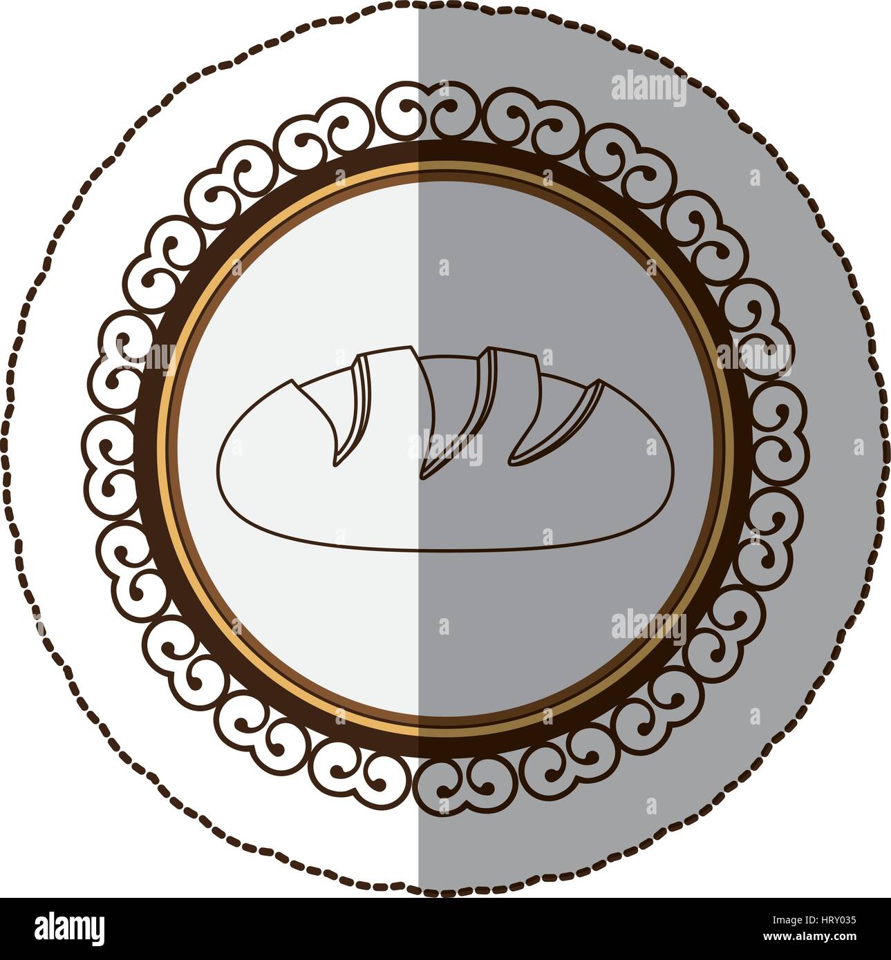 emblem silhouette nomal bread icon Stock Vector Image & Art - Alamy