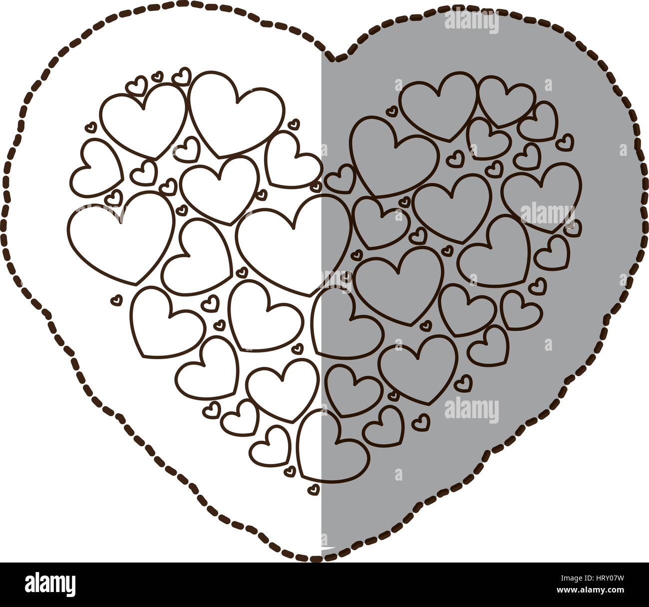 figure heart with little hearts inside Stock Vector Image & Art - Alamy