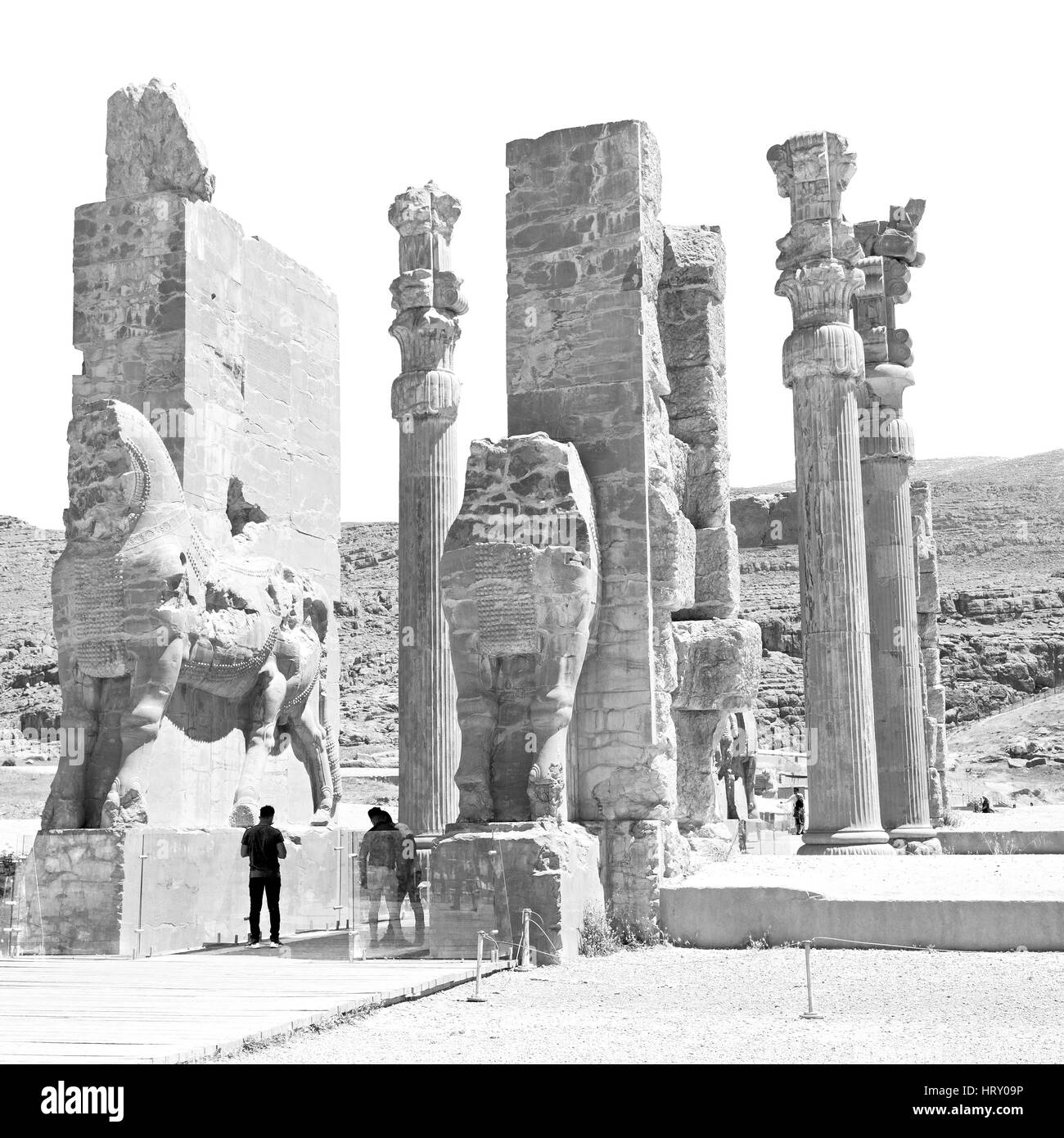blur in iran persepolis the old ruins historical destination monuments ...