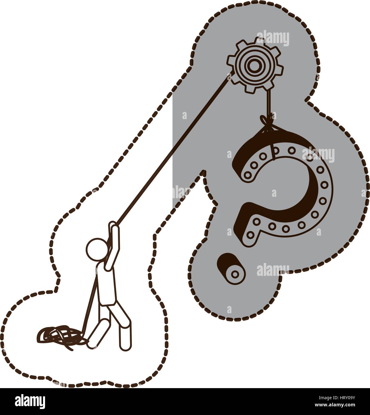 Rock pulling Stock Vector Images - Alamy