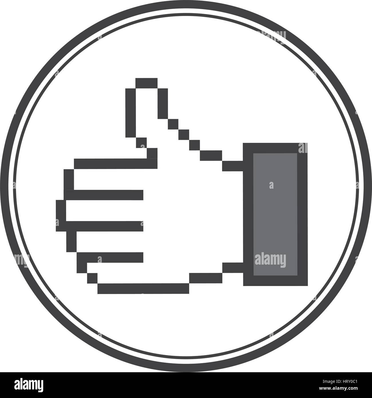 round emblem all good hand icon Stock Vector Image & Art - Alamy