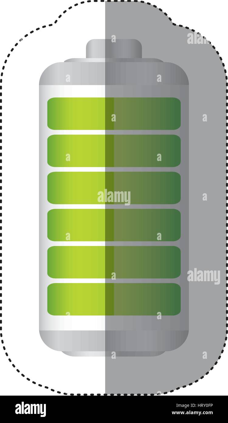 sticker battery symbol with full charge Stock Vector Image & Art - Alamy