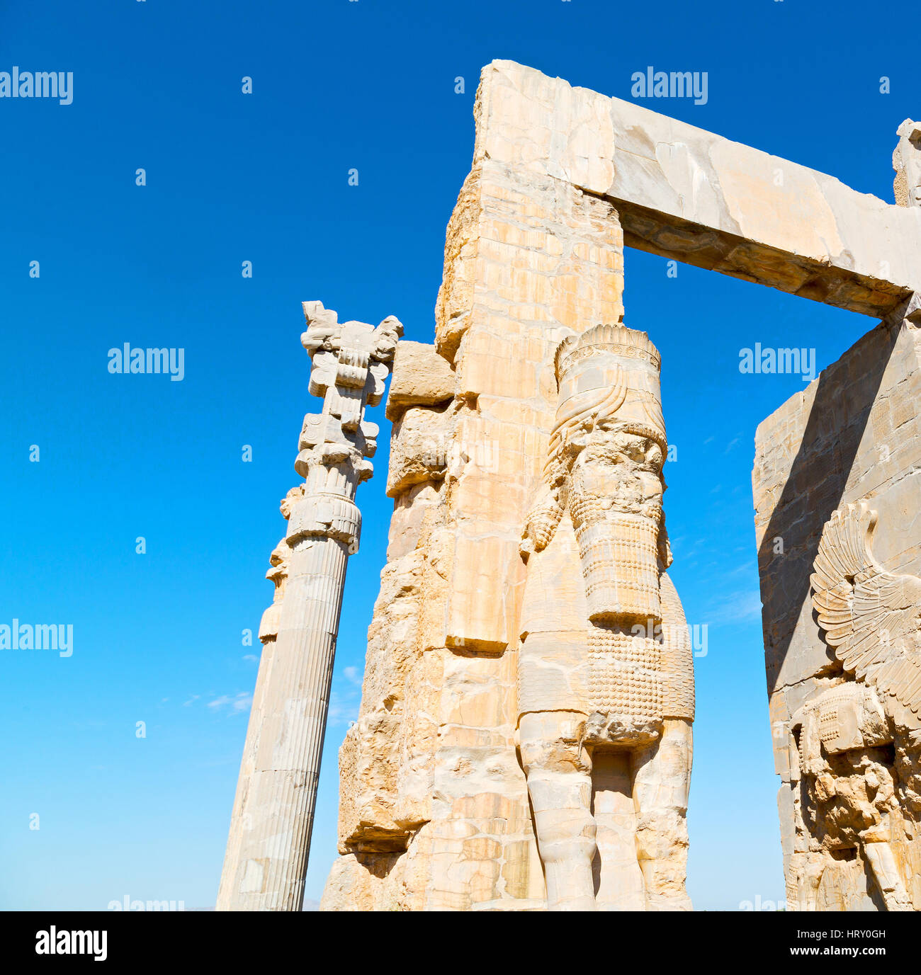 blur in iran persepolis the old ruins historical destination monuments ...