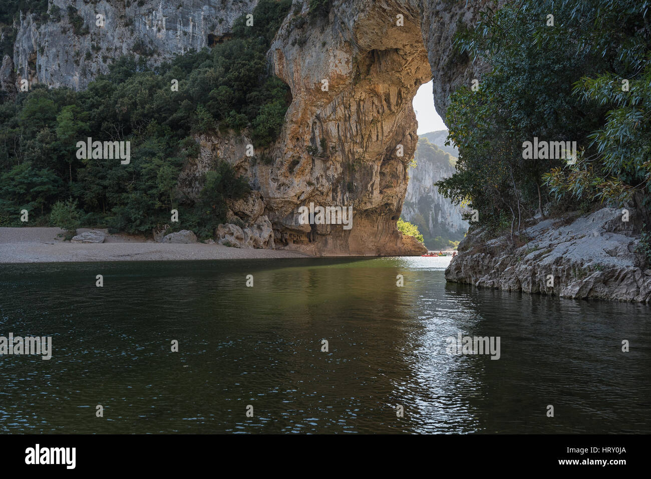 The Pont d'Arc is a large natural bridge, located in the Ardèche ...