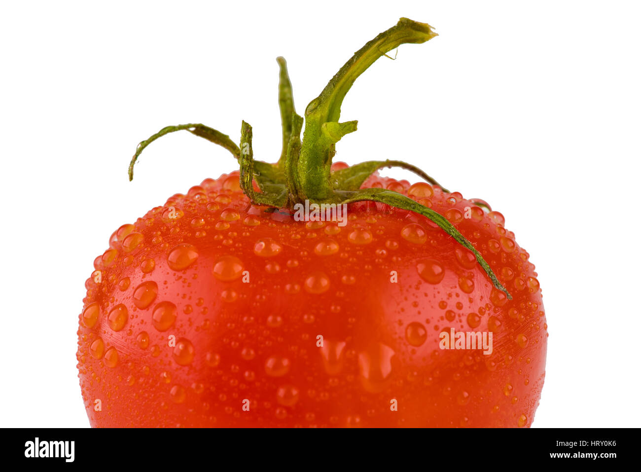 Isolated fresh tomato with water drops on white background Stock Photo ...